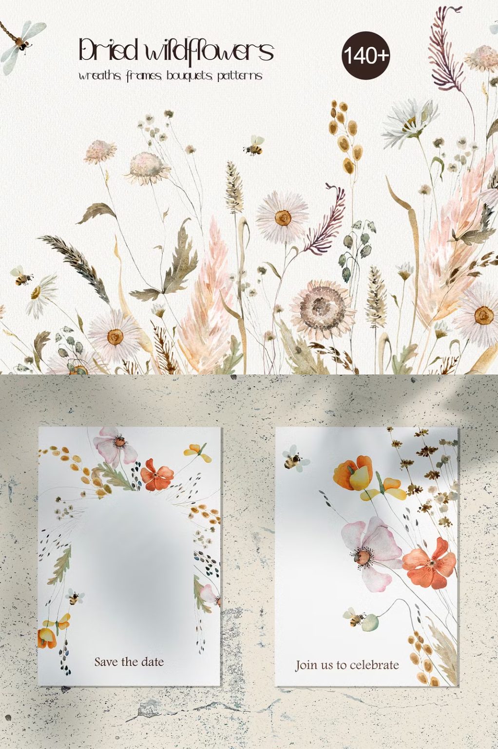 Dried Wildflowers Collection - Hecavi - Illustrations Inspiration Website