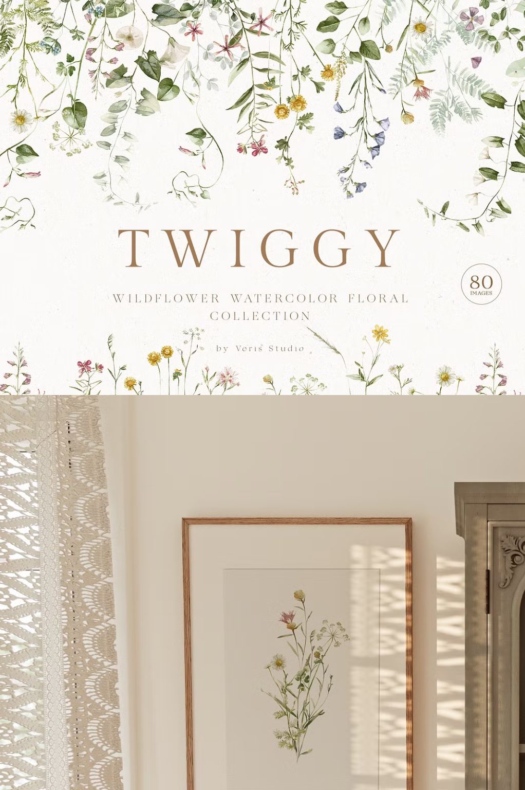 Wildflower Flower Floral Green Set - Hecavi - Illustrations Inspiration ...