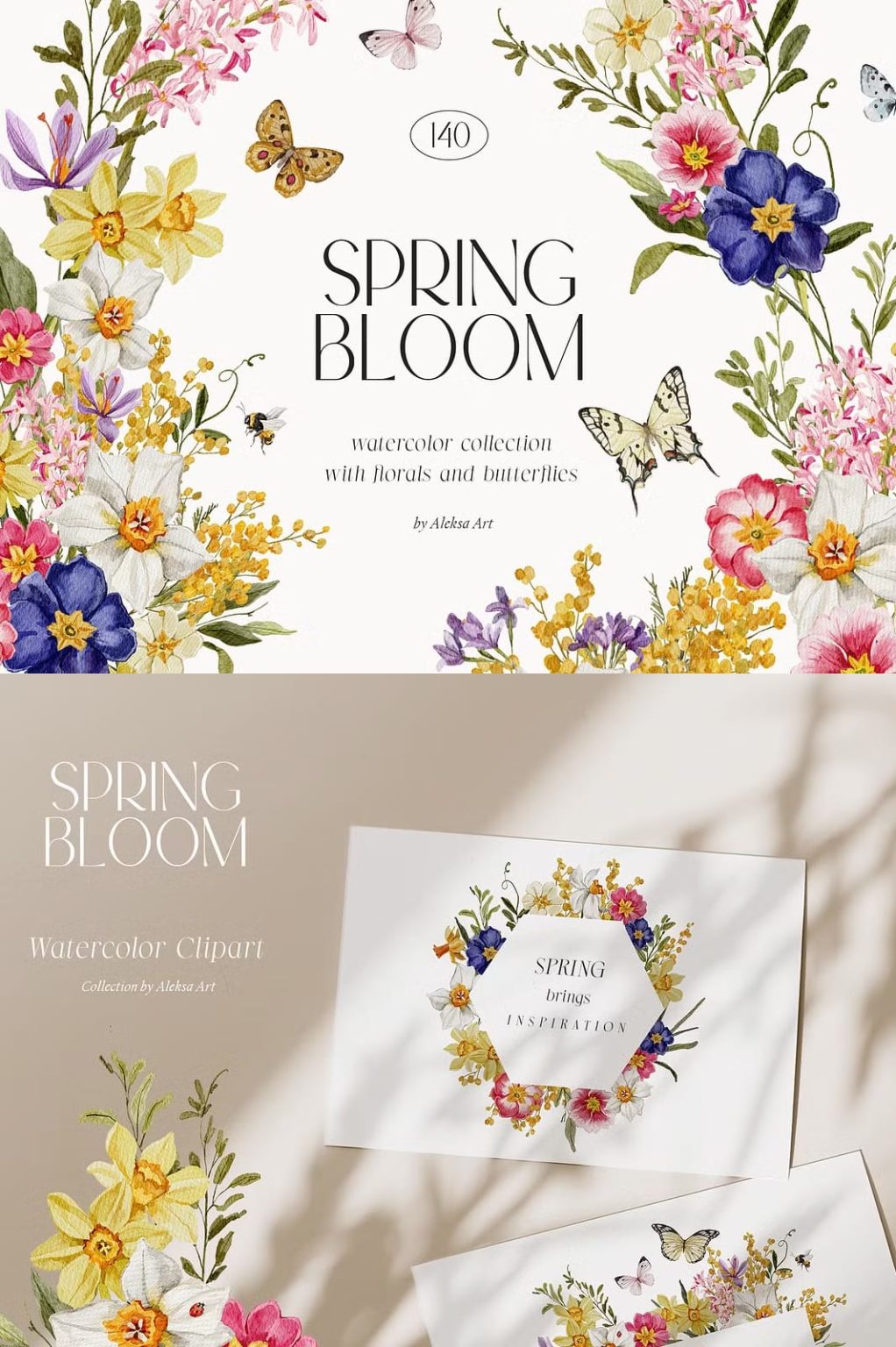 SPRING BLOOM Watercolor Collection - Hecavi - Illustrations Inspiration ...