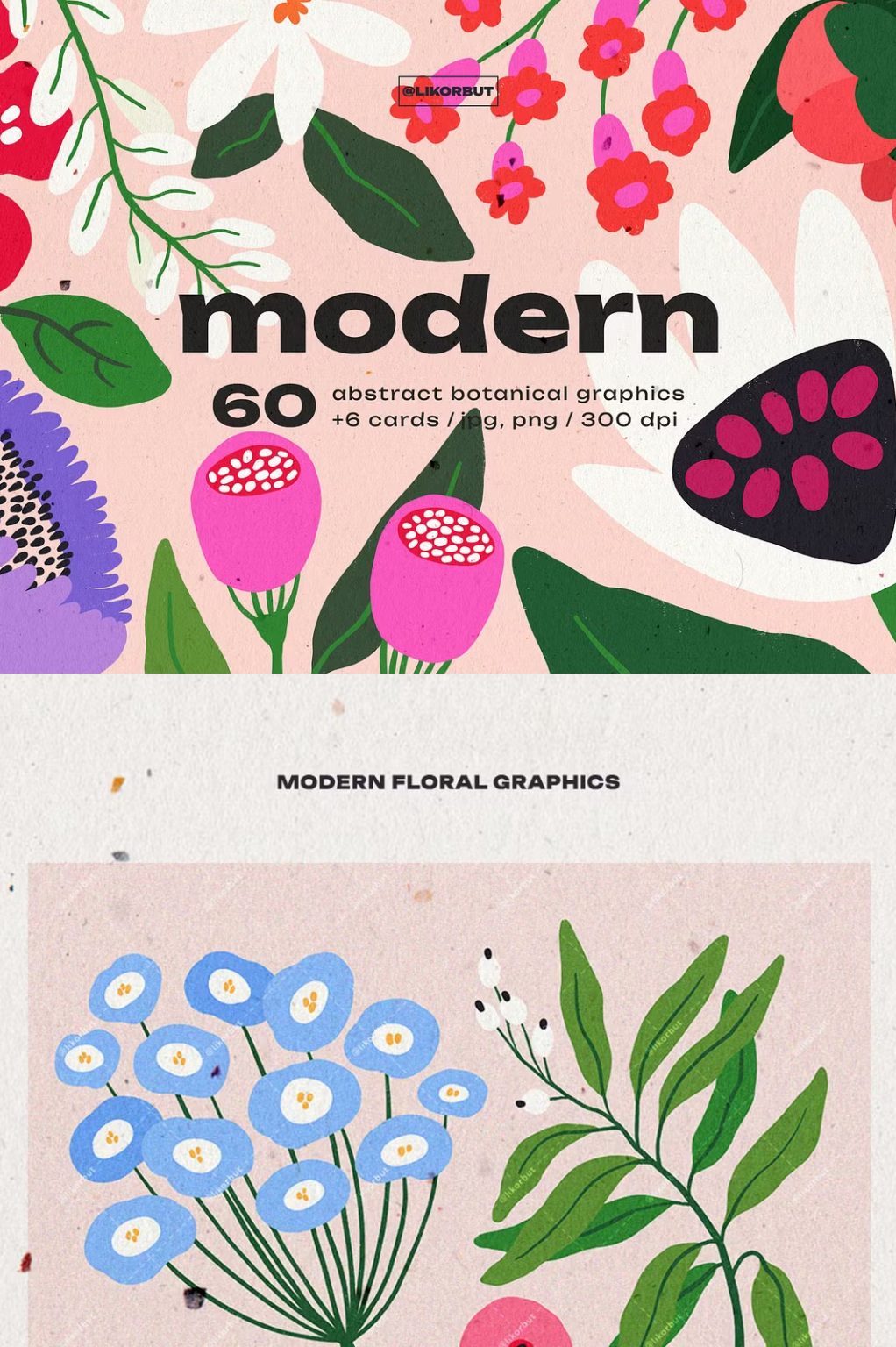 Abstract Modern Floral Graphics - Hecavi - Illustrations Inspiration ...
