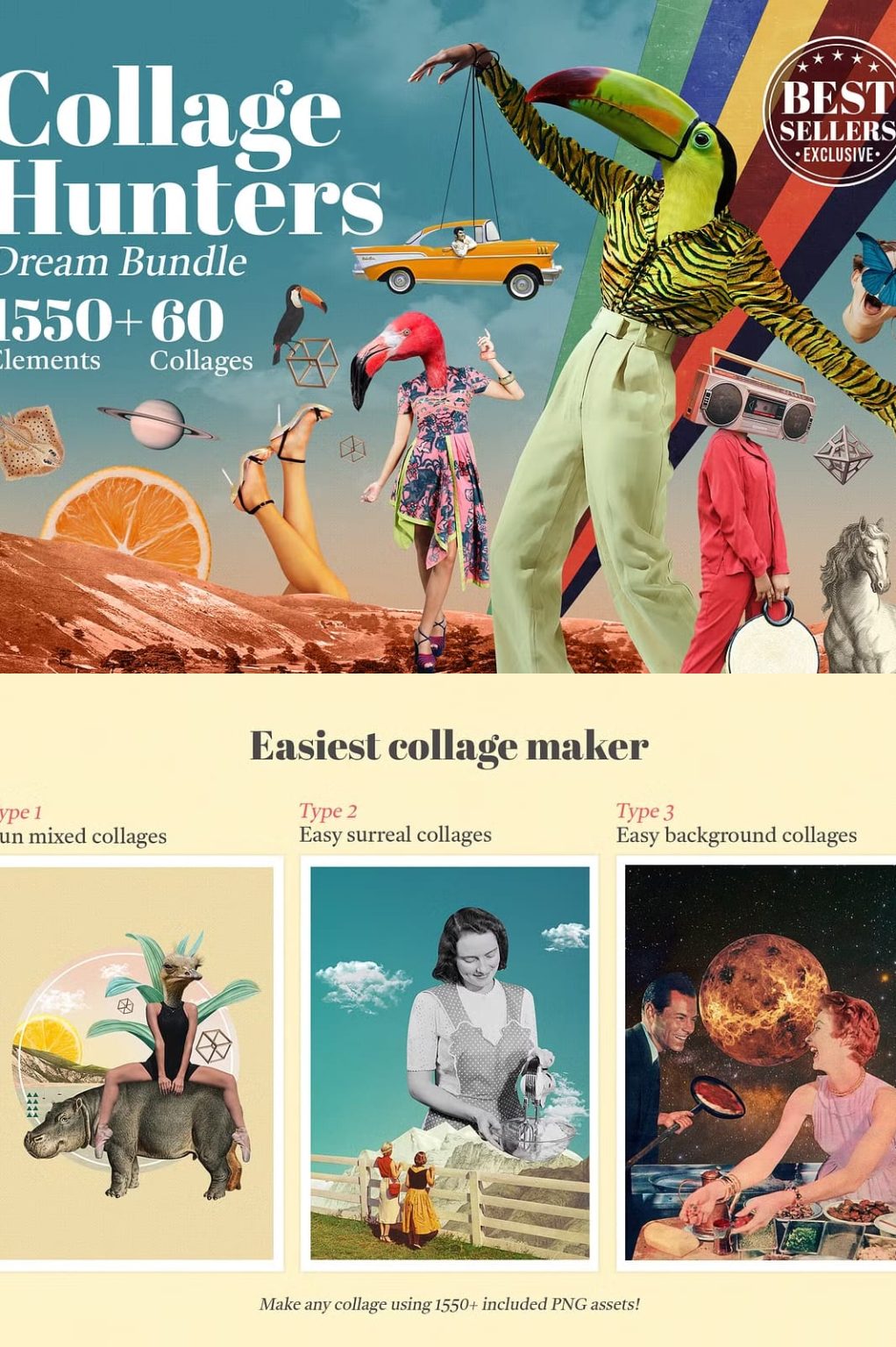 Collage Hunters Dream Bundle - Hecavi - Illustrations Inspiration Website