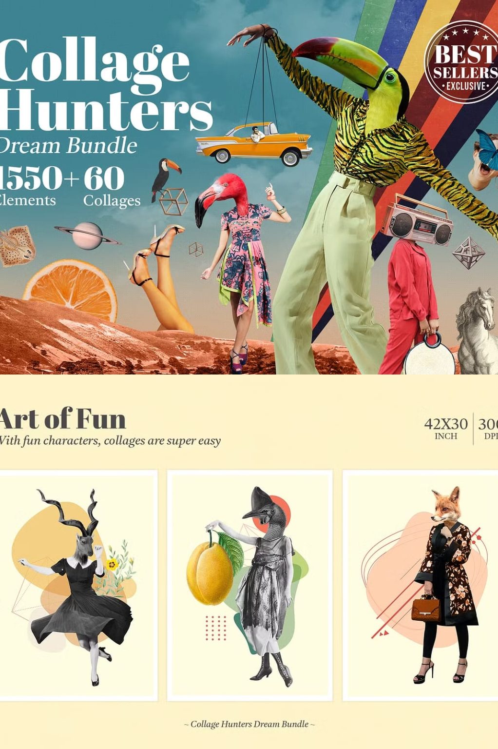 Collage Hunters Dream Bundle - Hecavi - Illustrations Inspiration Website