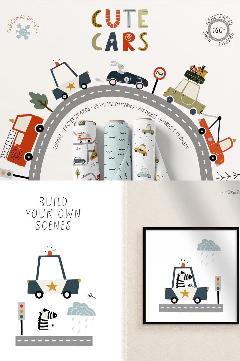 Cute Cars Clipart & Patterns - Hecavi - Illustrations Inspiration Website