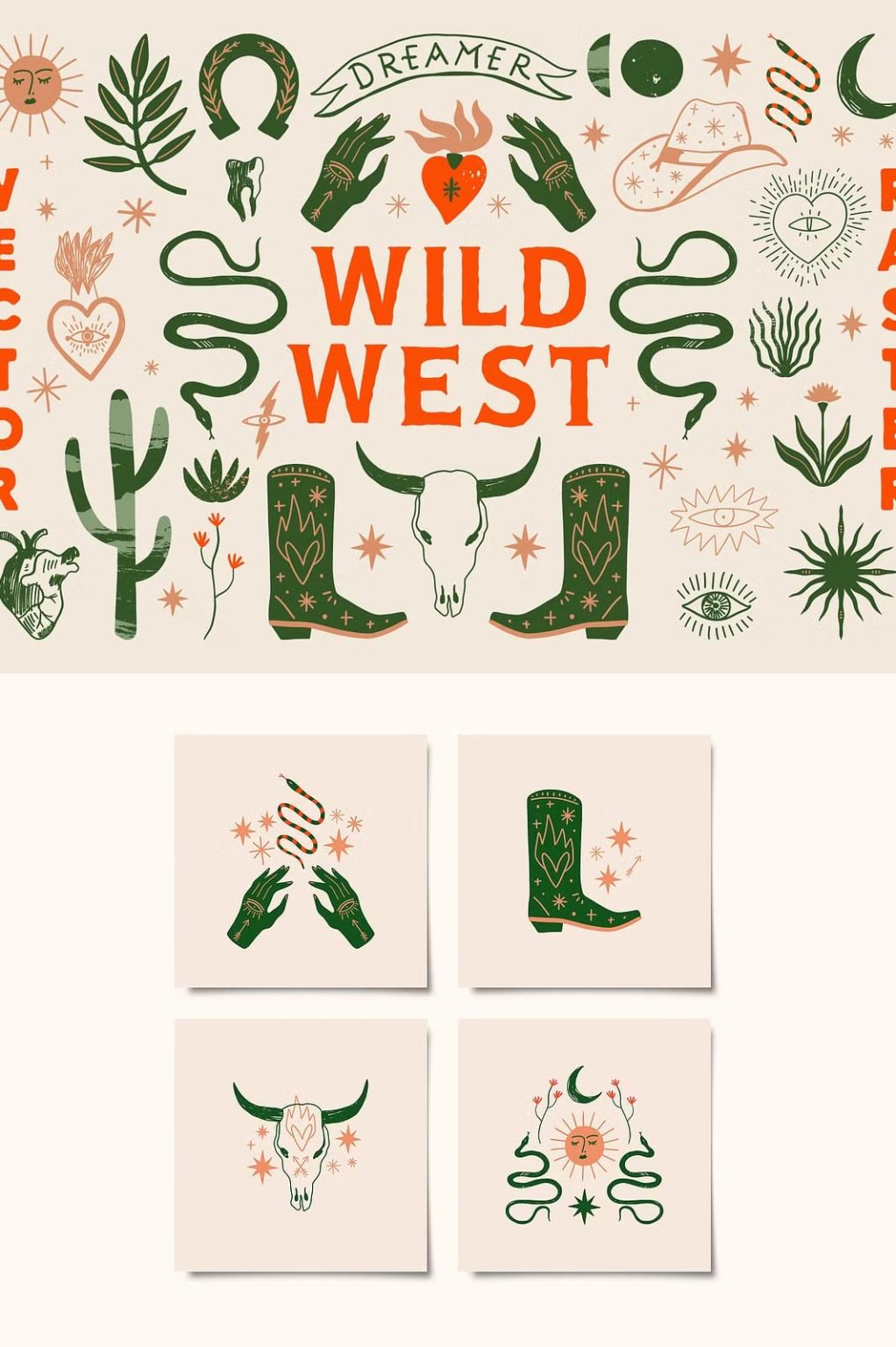 Wild West Bundle - Hecavi - Illustrations Inspiration Website