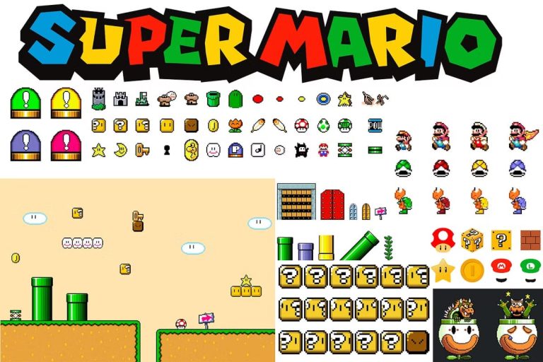 Mega Set Pixel Mario Icons - Hecavi - Illustrations Inspiration Website
