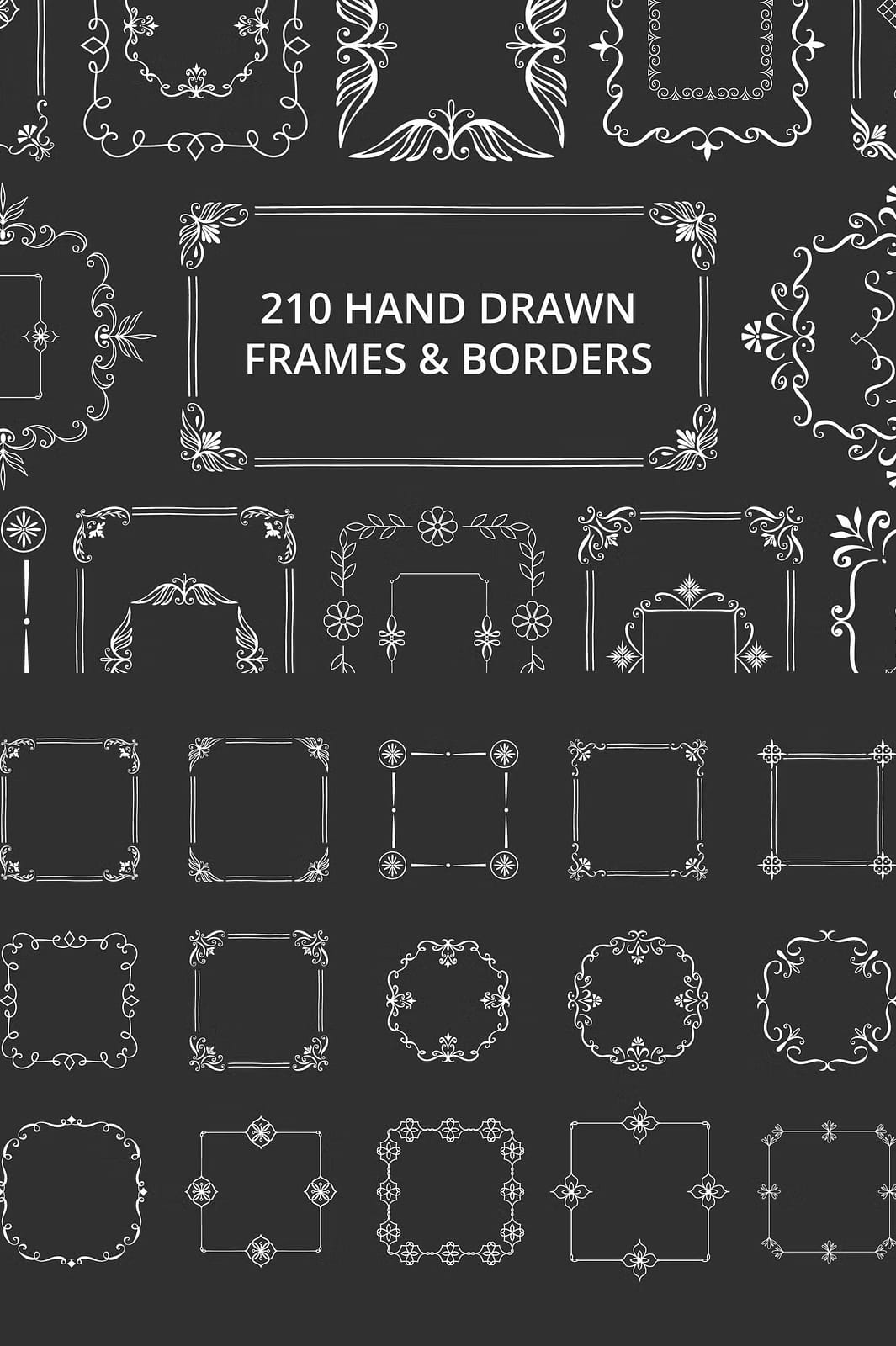 210 Hand Drawn Frames & Borders - Hecavi - Illustrations Inspiration ...