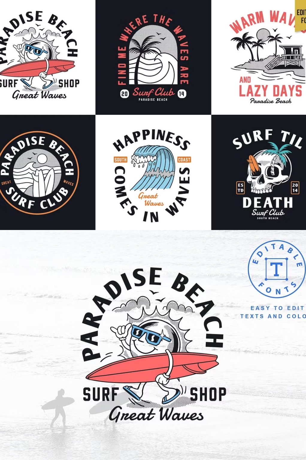 Summer Surfing Prints - Hecavi - Illustrations Inspiration Website