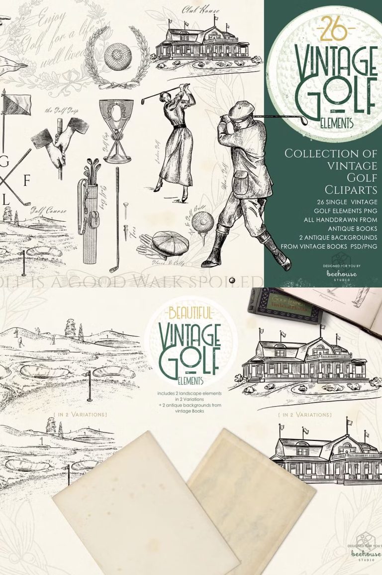 Vintage Golf Illustrations - Hecavi - Illustrations Inspiration Website