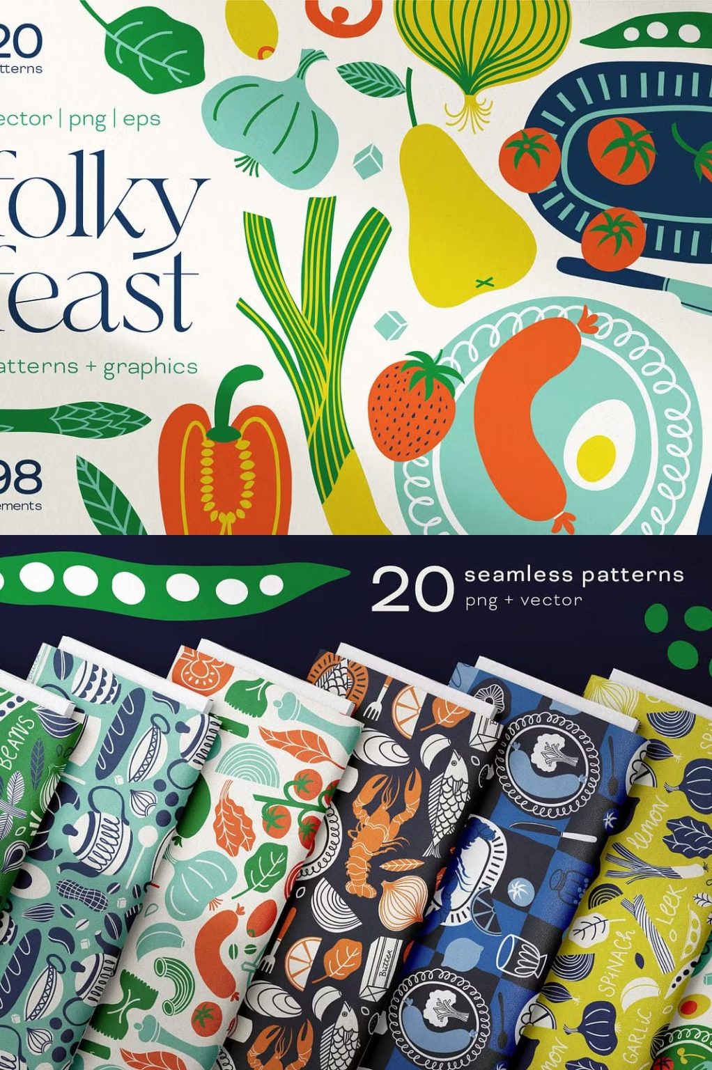 Folky Feast Graphic Collection - Hecavi - Illustrations Inspiration Website
