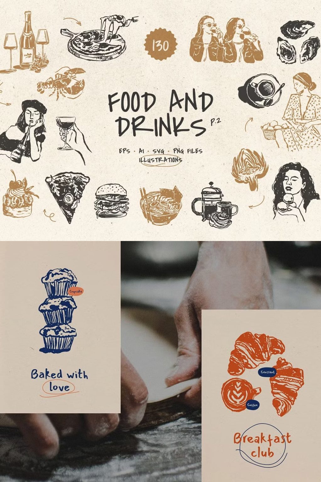 Food and Drinks Illustrations Part 2 - Hecavi - Illustrations ...