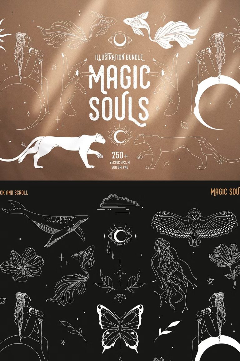 Magic Souls Vector+PNG Illustrations - Hecavi - Illustrations ...