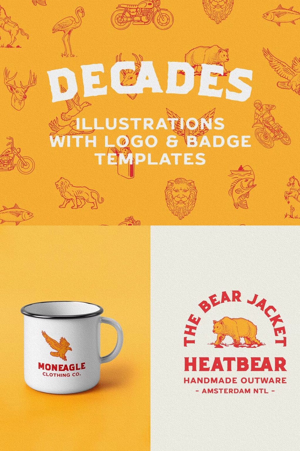 Decades - Illustration Logo & Badge - Hecavi - Illustrations ...