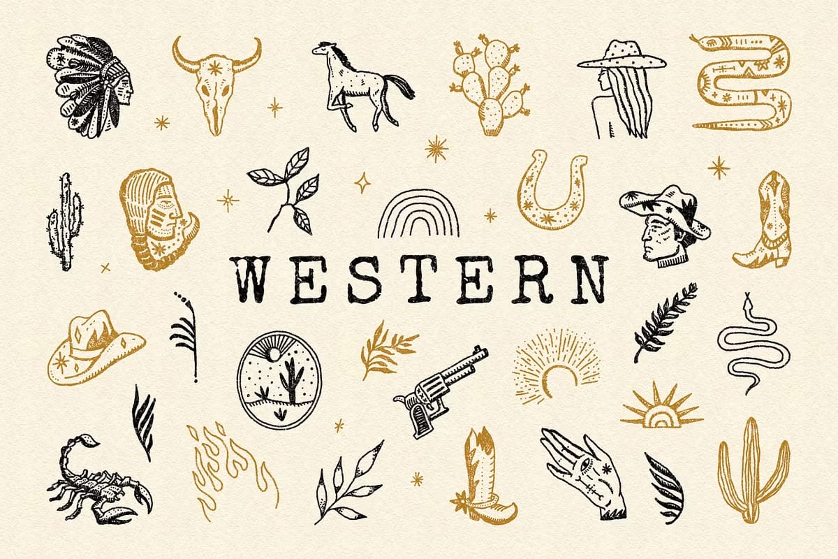 Western Bundle - Hecavi - Illustrations Inspiration Website