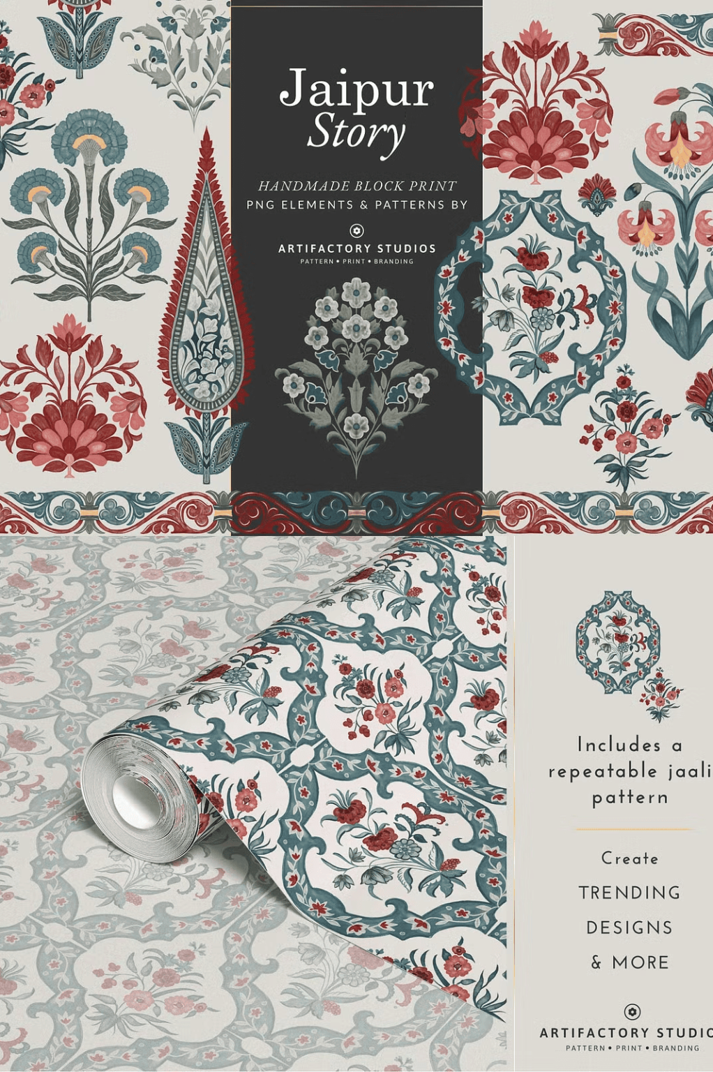 Jaipur Block Print Patterns - Hecavi - Illustrations Inspiration Website