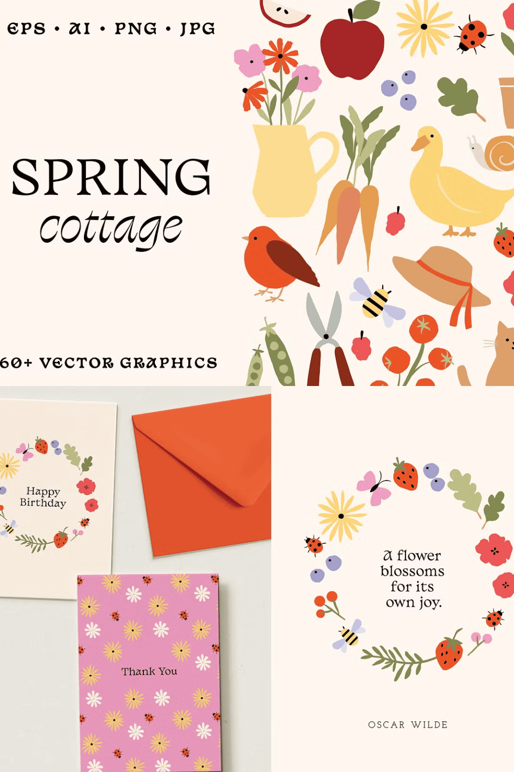 Spring Cottagecore Illustrations - Hecavi - Illustrations Inspiration ...