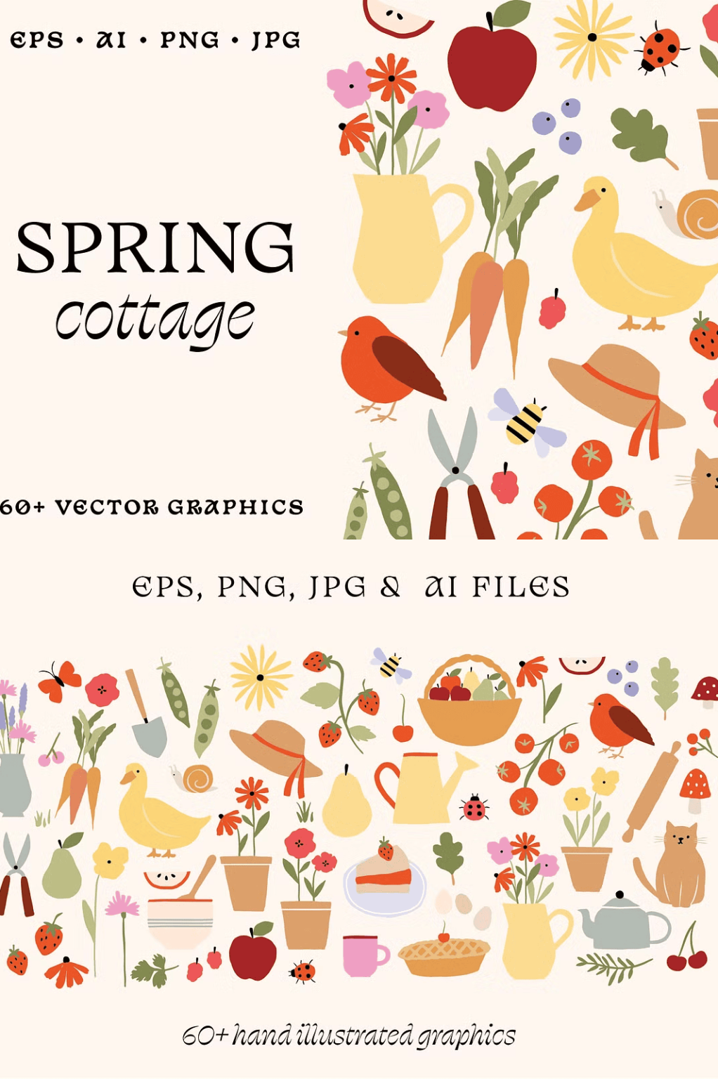 Spring Cottagecore Illustrations - Hecavi - Illustrations Inspiration ...