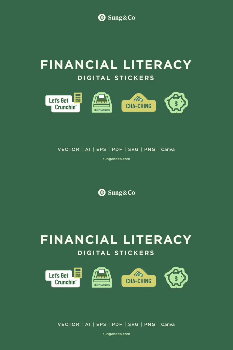 Financial Literacy Digital Stickers - Hecavi - Illustrations ...