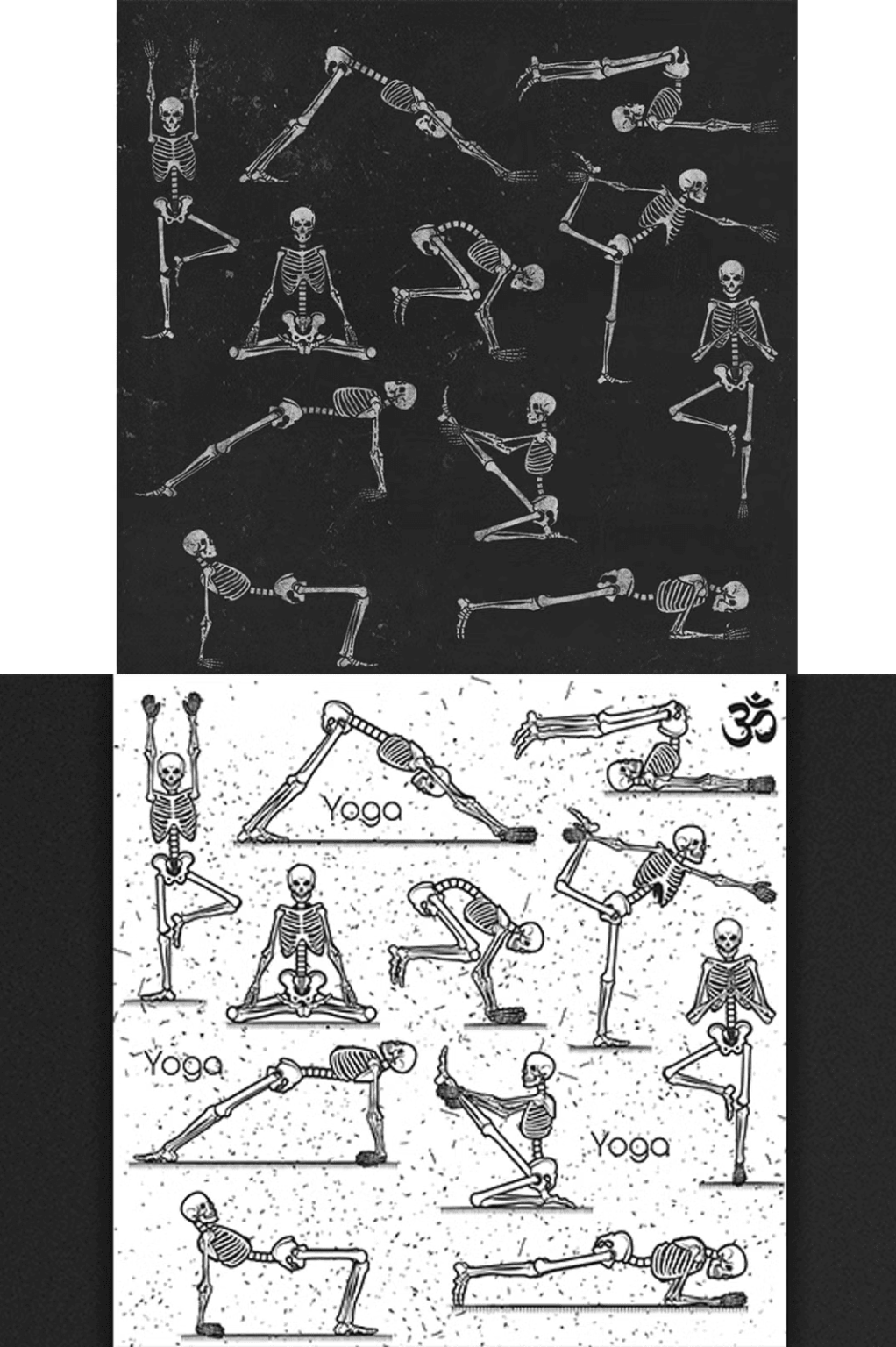 Set of Skeleton Poses Yoga - Hecavi - Illustrations Inspiration Website