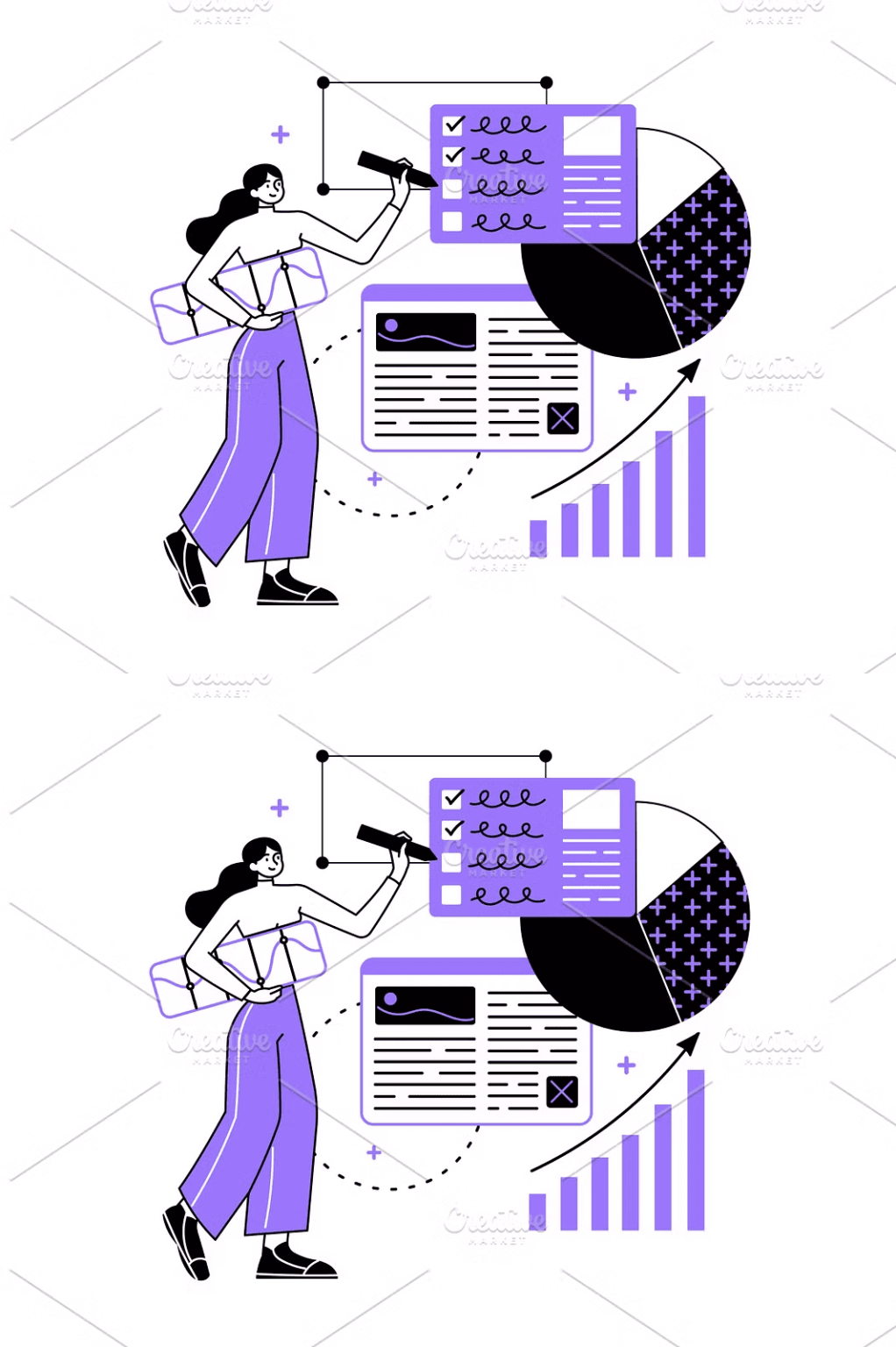 Person is Working with Data - Hecavi - Illustrations Inspiration Website