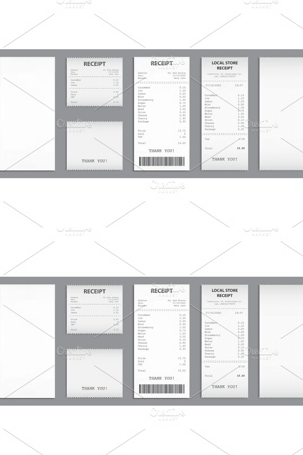 Shop Receipts, Paper Cash Checks - Hecavi - Illustrations Inspiration ...